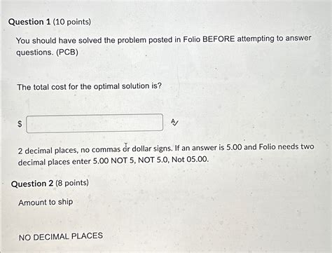 solved question 1 10 ﻿points you should have solved the
