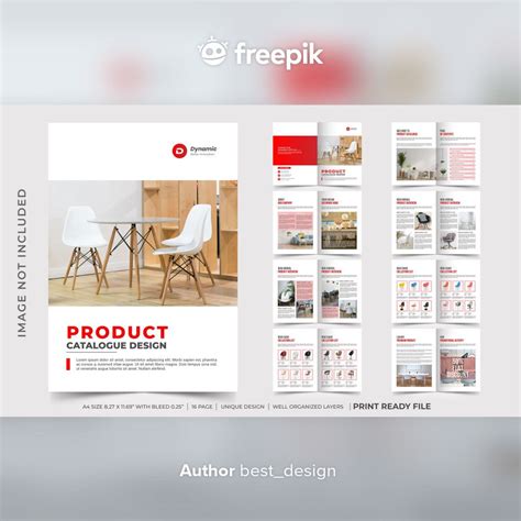 회사 제품 카탈로그 디자인 템플릿 프리미엄 벡터