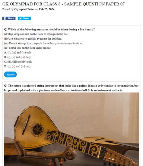 Class 8 Olympiad Prep Page 3 Olympiad Tester