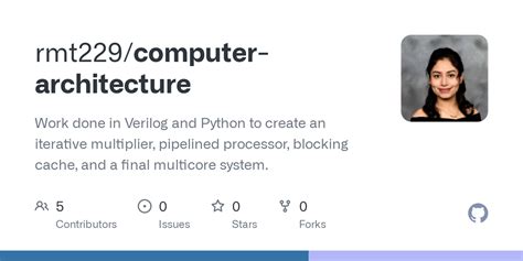 GitHub Rmt Computer Architecture Work Done In Verilog And Python To Create An Iterative