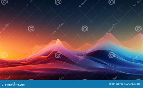 An Abstract Depiction Of Sound Waves With Lines And Shapes