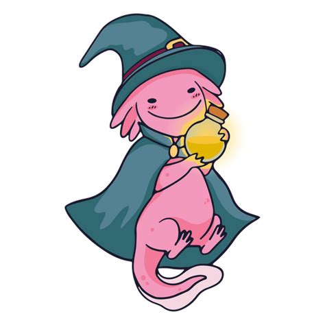 Wizard Axolotl Cartoon Character Png And Svg Design For T Shirts