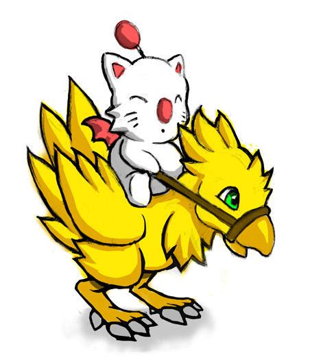 Chocobo And Moogle By Bomu On Deviantart