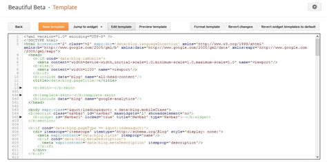 Beautiful Beta New Look On Blogger Html Editor