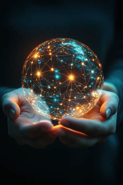 Glowing Sphere Holder A Person Holding A Bright Glowing Sphere In Their Hands Depicting A