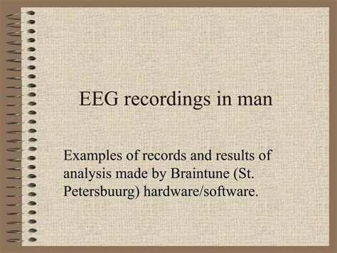 Recognition Of Abnormal Eeg Pptx