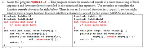 solved 3 name this program vowels c this program counts