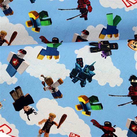 Roblox Fabric Game Fabric Cartoon Anime Fabric 100 Cotton Fabric By The Half Yard Etsy