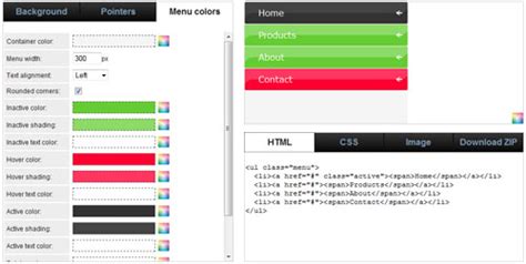 CSS Menu Builder generador de menúes en CSS