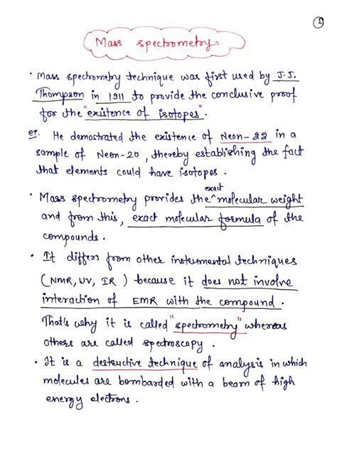 Mass Spectrometry Notes By Lovepreet Pdf