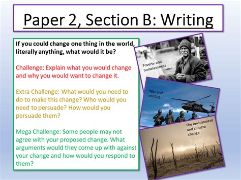 Edexcel English Language Paper 2 Section B Teaching Resources