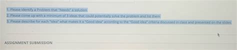 [solved] 1 please identify a problem that needs a solution 2 please