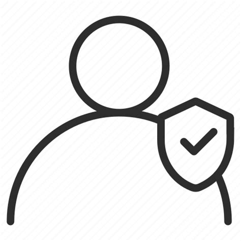 Account Human Profile Protection Security Shield User Icon