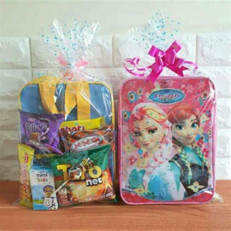 Jual Souvenir Tas Tenteng Paket Ulangtahun Snack Murah Goodiebag