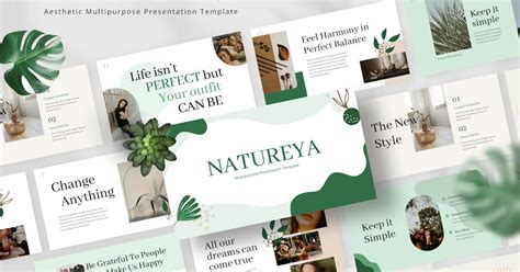 Эстетическая природа Шаблоны презентаций Powerpoint Шаблоны презентаций Включая зеленый и