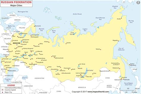 Russian Cities Map Of All Cities And Towns Russia And Its Empire In