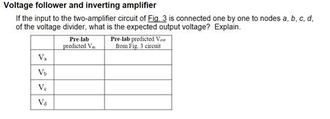 Solved If The Input To The Two Amplifier Circuit Of Fig 3 Chegg Com