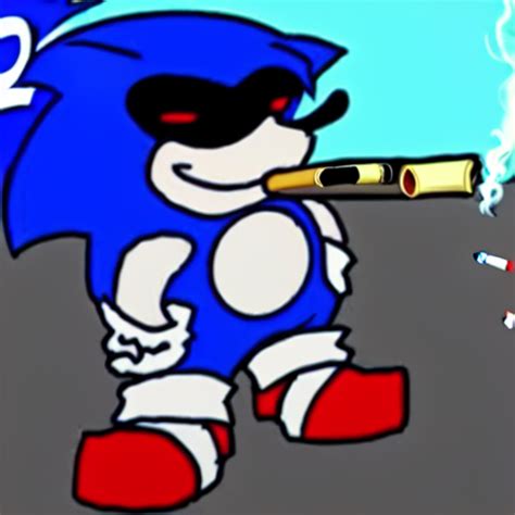 Ai Redraw Image Results Sonic Smoking