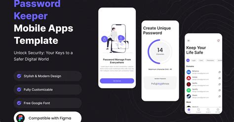 Password Keeper Mobile App Template Ux And Ui Kits Ft Secure And Figma