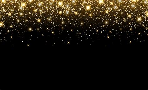 크리스마스 축하 파티 새해 카드 결혼식 처녀 파티 베이비 샤워 파티 생일 카지노에 대 한 검은 배경에 반짝이 빛나는 골드 배경 벡터 벡터 일러스트 레이 션 금 금속에 대한