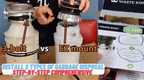 Install Garbage Disposal Step By Step 3 Bolt Or Ez Mount