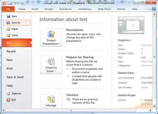 PowerPoint Stops Working After You Repair Presentation