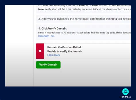 cara mudah domain verification facebook monocal