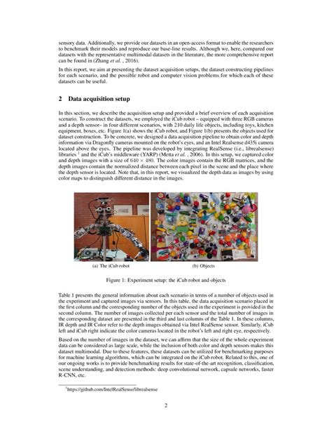 The Icub Multisensor Datasets For Robot And Computer Vision Applications Deepai