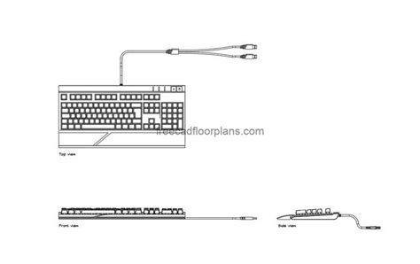Free CAD Drawings Of A Gaming Keyboard