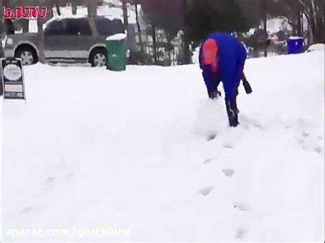 برف بازی پدر و فرزندپرتاب گوله برفی گلچین صفاسا