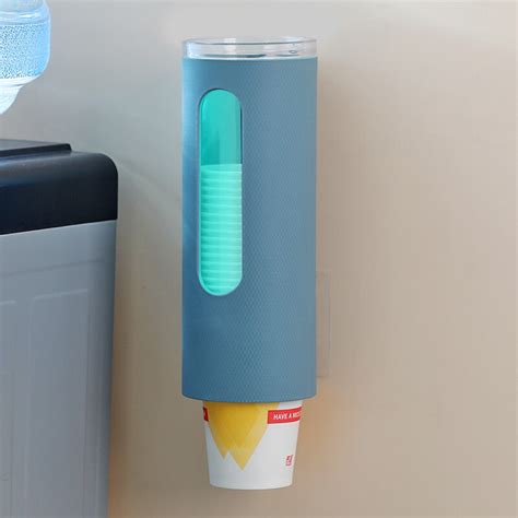 벽걸이 일회용 종이컵 디스펜서 당김 형 플라스틱 컵 홀더 방진 스토리지 랙 사무실 텀블러 홀더 주방 욕실용품