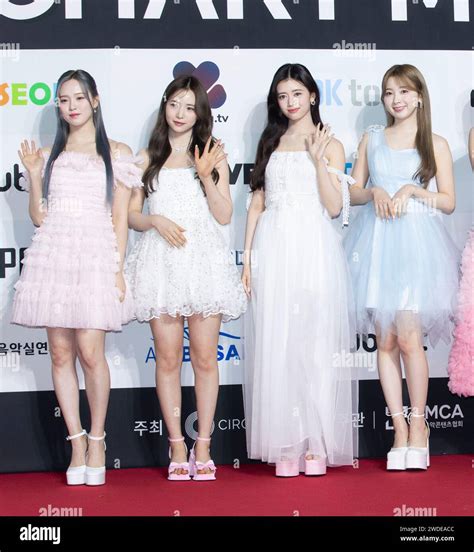 10 January 2024 - Busan, South Korea : Japanese Mako, Rio, Nina, Mayuka ...