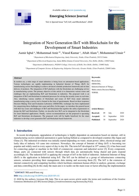 Pdf Integration Of Next Generation Iiot With Blockchain For The