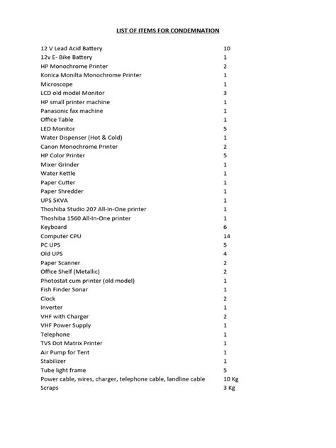 Item List Pdf Printer Computing Computer Monitor