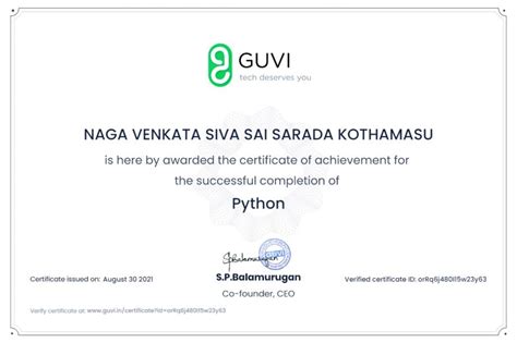 N V S S Sarada Kothamasu On Linkedin Guvi Python Pythonprogramming