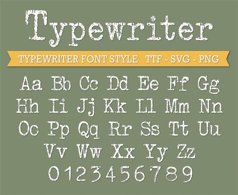 Typewriter Font Type Font Old Typewriter Font Vintage Typewriter Font Typewriter Script American