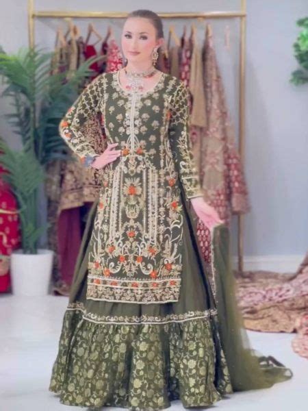 Buy Heavy Fox Georgette Long Kurta Lehenga With Dupatta At Rs 18 11