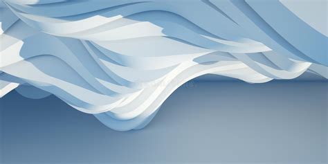 Abstract Digital Graphic Background, Wavy Blue White 3d Installation ...