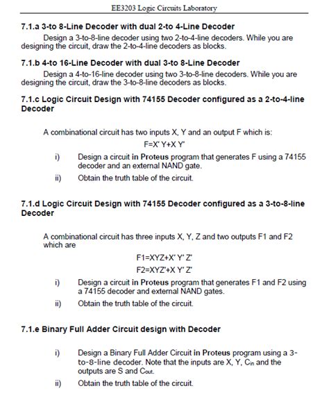 Solved Combinational Logic Circuit Design With Decoders The