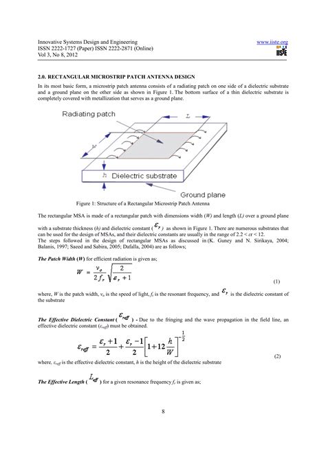 Performance Analysis Of A Rectangular Microstrip Patch Antenna On