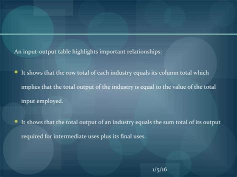Input Output Model Of Economic Development Ppt