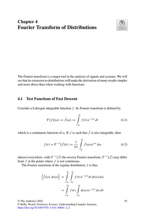 Pdf Fourier Transform Of Distributions