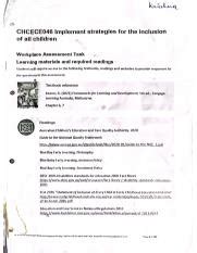 CHCECE IMPLEMENT STRATEGIES FOR THE INCLUSION Pdf Course Hero