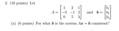 solved let a [1 2 1 3 1 2 0 5 3] and b [b 1 b 2