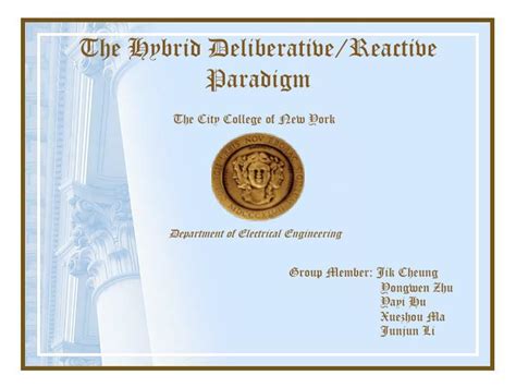 Ppt The Hybrid Deliberative Reactive Paradigm Powerpoint Presentation Id 378318