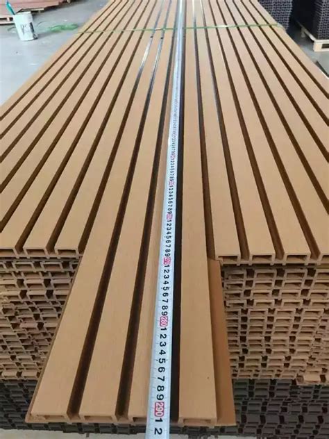 Exterior Wpc Fluted Cladding Board Wood Plastic Composite Facade House