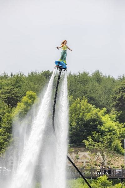 상주시 경천섬 일원에서 플라이보드 공연 진행 Nsp통신