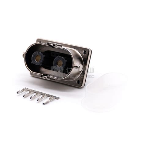 2 Pos High Power Electric Vehicle Connector Socket 125a Busbar Lug A Key Box Mount