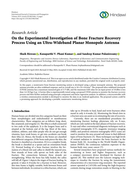Pdf On The Experimental Investigation Of Bone Fracture Recovery Process Using An Ultra
