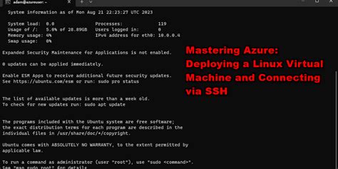 Mastering Azure Deploying A Linux Virtual Machine And Connecting Via